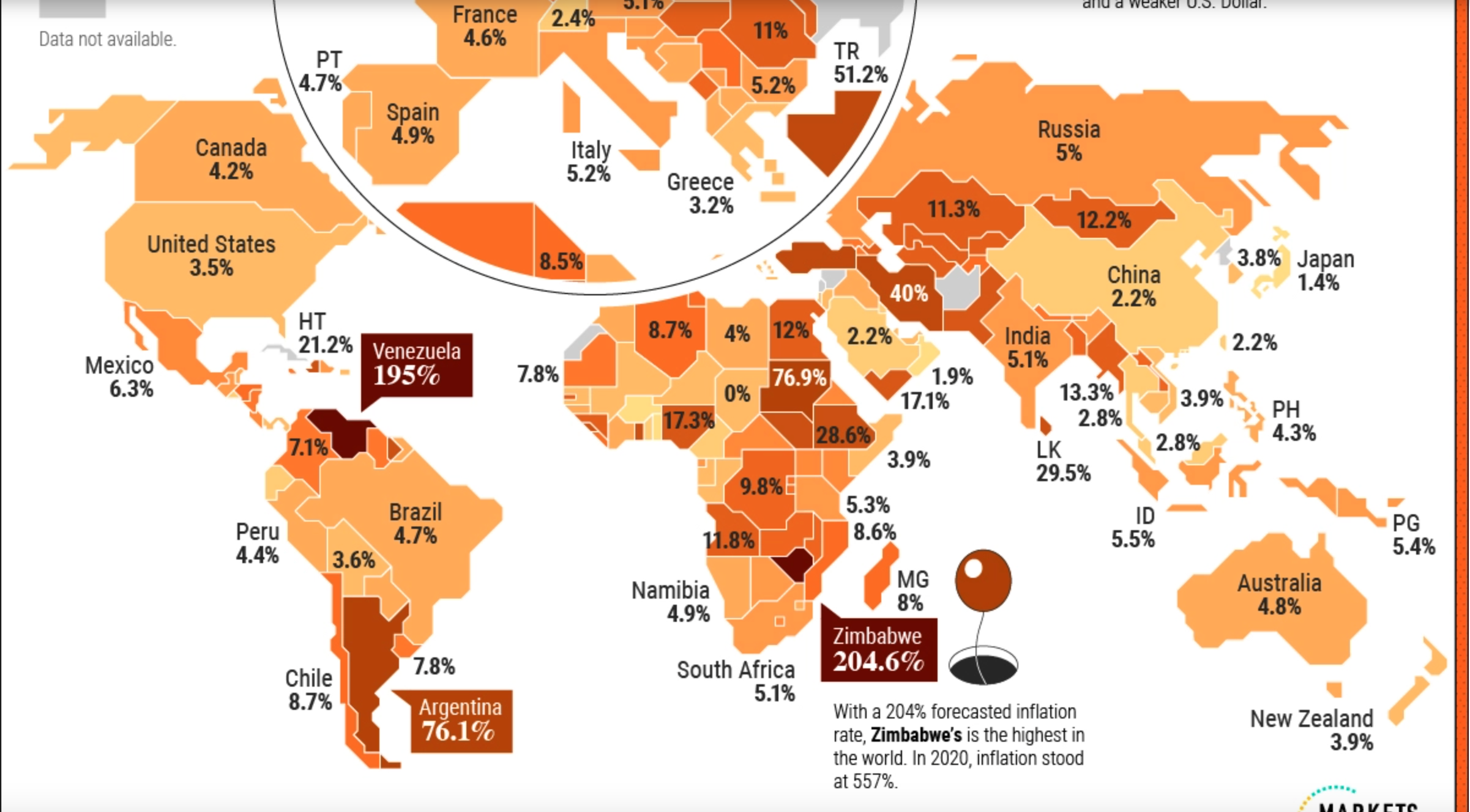 Mapped: 2023 Inflation Forecasts by Country Mapped: 2023 Inflation Forecasts by Country